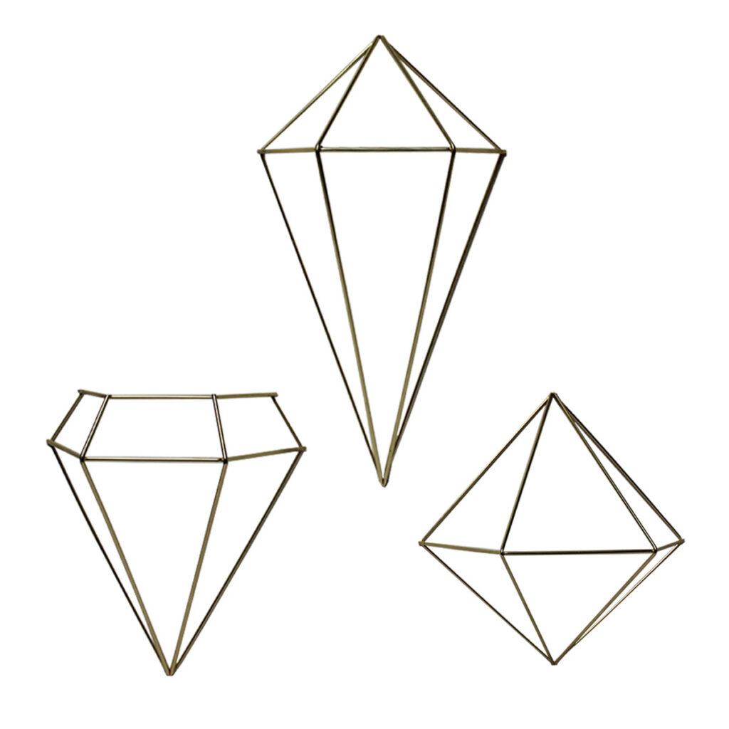 Gold Wire Geo Frame (Tabletop, Assorted Styles) - PEP Creative