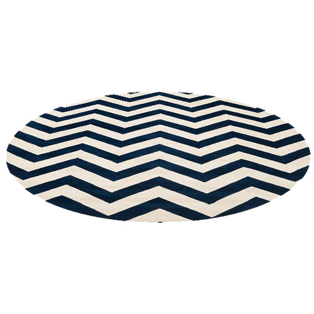 Blue Chevron Rug, Round Rental | Lounge Furniture | PEP Creative